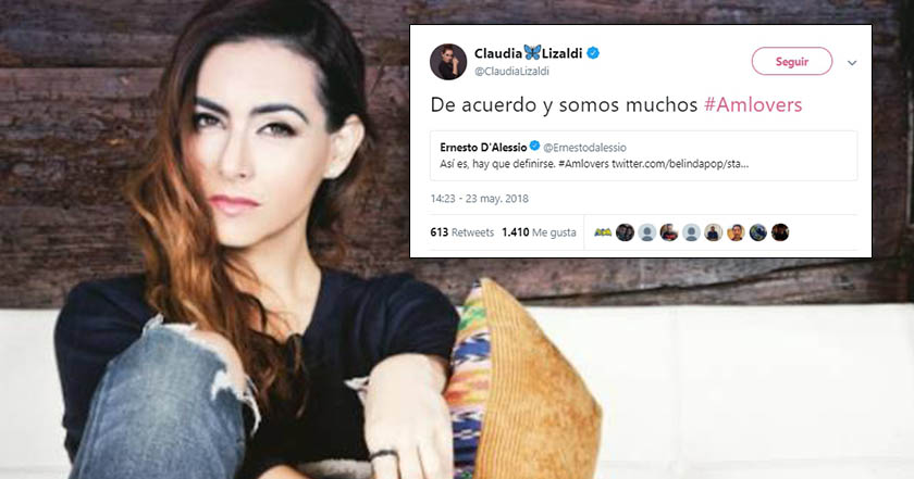 Claudia Lizaldi expresa también su apoyo a AMLO: 'somos muchos Amlovers'