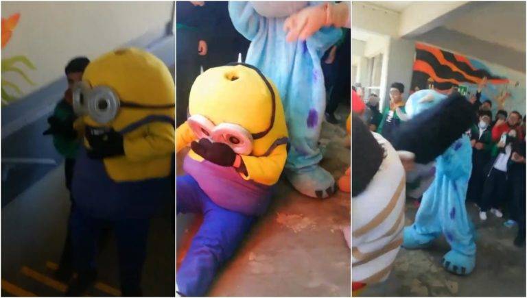 Video: Alumnos del Conalep organizan pelea de botargas en el plantel ...