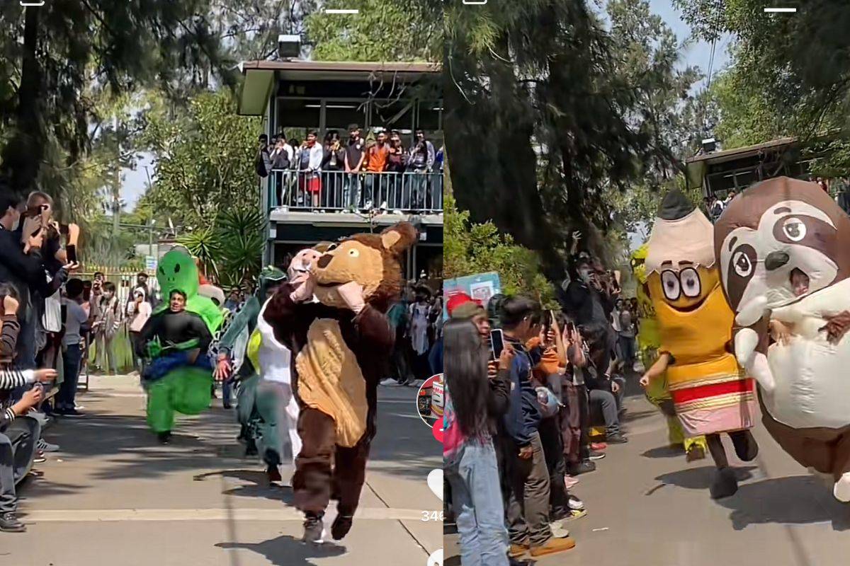 Video: Estudiantes del CCH realizan carrera de botargas y se viralizan ...