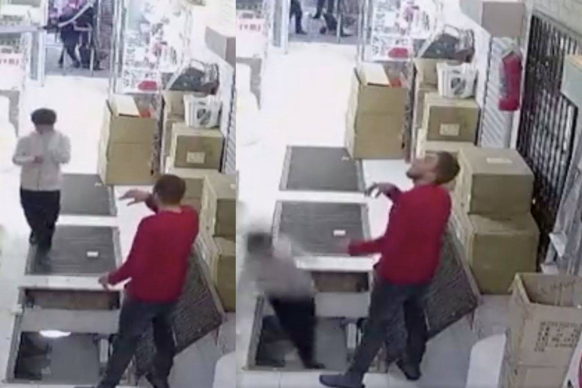 Video: Captan aparatosa caída de un joven que iba distraído viendo su ...