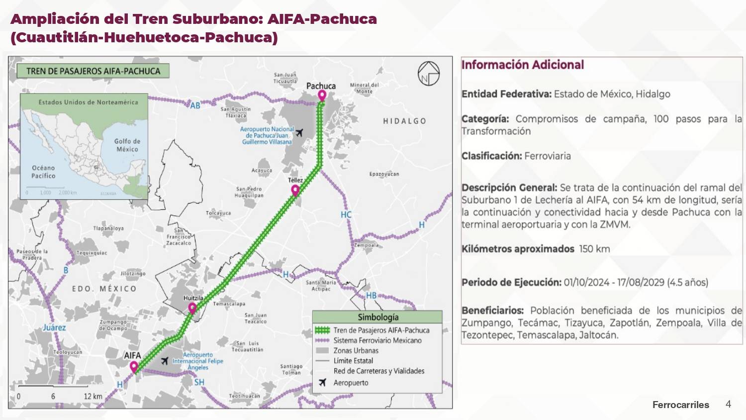 Sheinbaum va por tres nuevas rutas de trenes de pasajeros