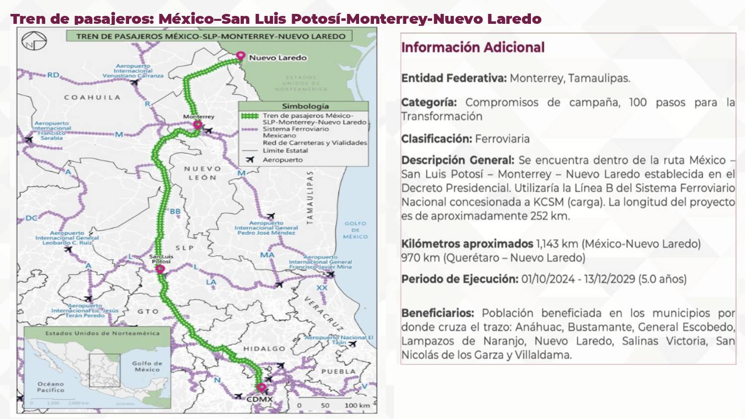 Sheinbaum va por tres nuevas rutas de trenes de pasajeros